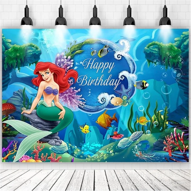 7X5FT ARIEL MERMAID Princess Backdrop,Under The Sea Mermaid Background ...