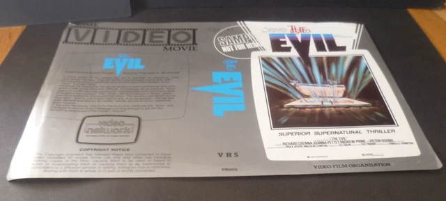 RARE SAMPLE ONLY Promo 1984 The Evil Vhs Sleeve Pre Cert Video Network ...