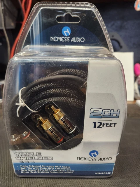 NEMESIS AUDIO 2 Channel Triple Shielded Copper RCA Cable 12 ...