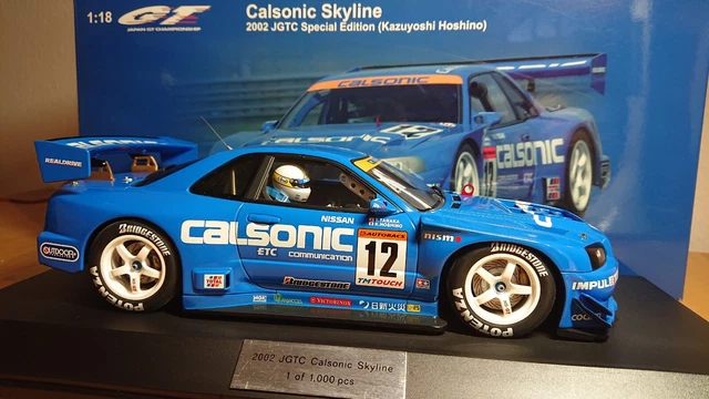 AUTOART NISSAN SKYLINE R34 GT-R Calsonic 2002 JGTC Edizione Limitata 1000PZ 1:18 EUR 279,00 ...