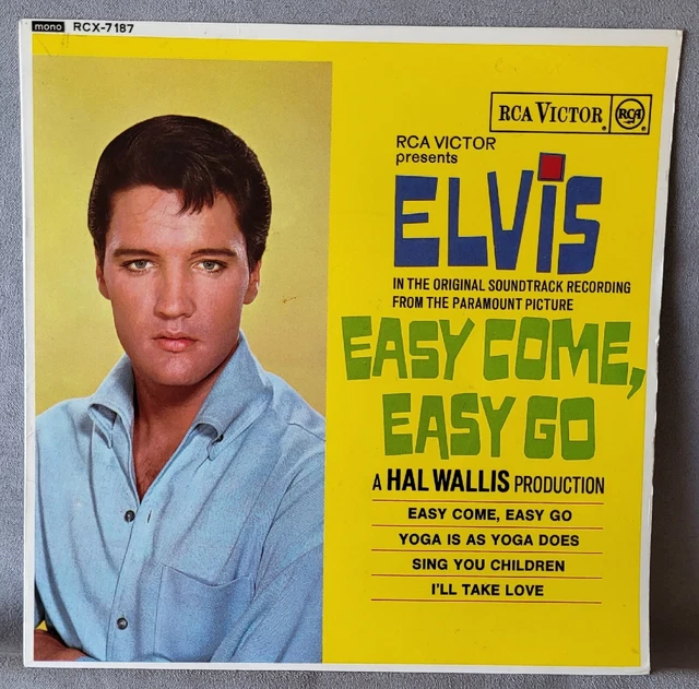 ORIGINAL ELVIS PRESLEY UK EP, Easy Come Easy Go, RCA Victor RCX 7187 ...