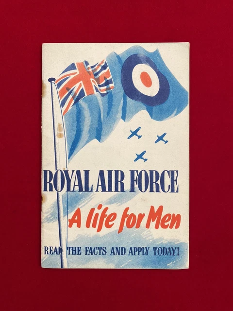 WW2 ROYAL AIR FORCE RAF RECRUITMENT BOOKLET A LIFE FOR MEN Application ...