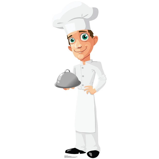 CARTOON CHEF LIFESIZE CARDBOARD CUTOUT Standup Standee Poster Cook ...