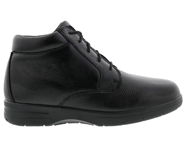 DREW MEN'S TUCSON Orthopedic Lace-Up Ankle Boots Black Leather Size 10 ...