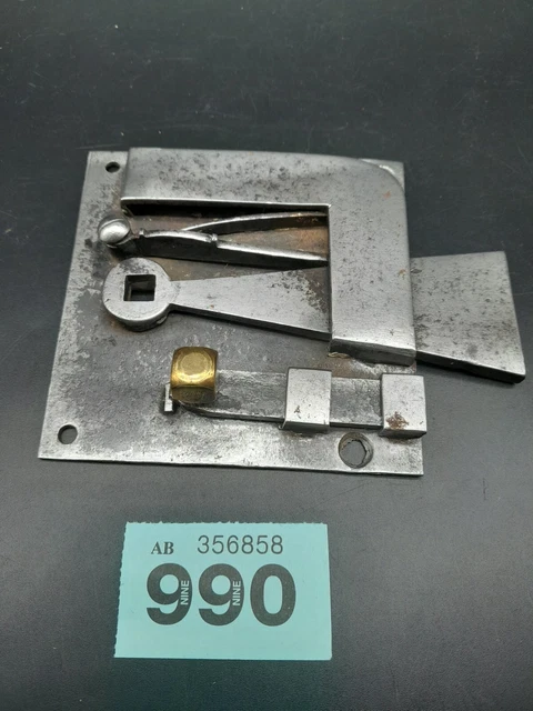 ORIGINAL 19TH CENTURY Skeleton Latch Bow Latch Steel Bathroom Lock #990 ...