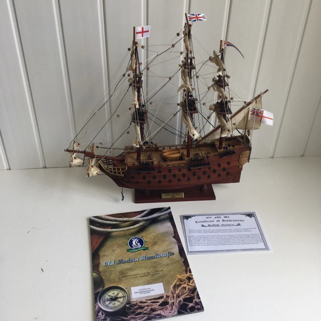 HMS VICTORY MODEL Tall Ship Lord Nelson's Flagship Wood 18" (CH) £50.00 ...