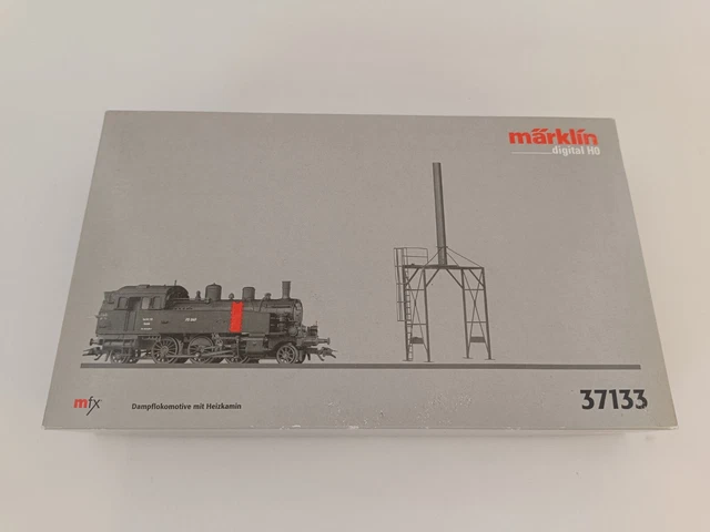 MÄRKLIN 37133, DAMPFLOKOMOTIVE mit Heizkamin, mfx, wie Neu in OVP, 1:87 ...