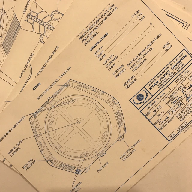 STAR TREK THE Motion Picture 14 Official Blueprints 1980 David Kimble ...