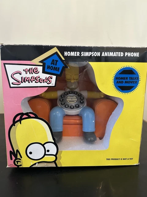 THE SIMPSONS “AT Home” Homer Simpson Animated Phone Rare Telephone 2004 ...