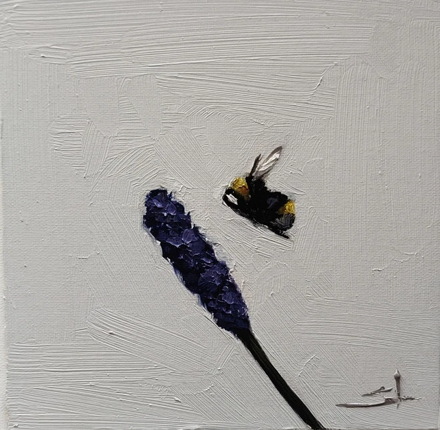 DIPINTO AD OLIO Bombo Api Vivek Mandalia Impressionismo 8X8 Firmato Da ...