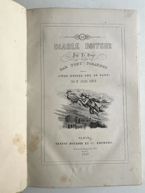 JULES JANIN DIABLE boiteux Le Sage, Tony Johannot, Jules Janin, diable ...