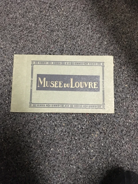 VINTAGE BOOKLET DETACHABLE Cards Musee du Louvre. Avec Des Notes De ...
