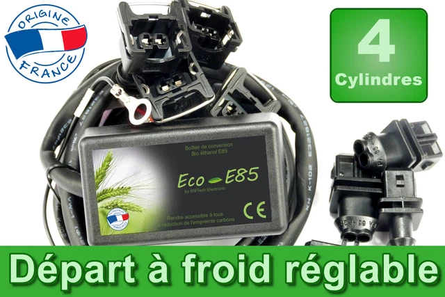 BOITIER CONVERSION E85 - 4 cylindres Bosch EV1 - Bioéthanol FlexFuel ...