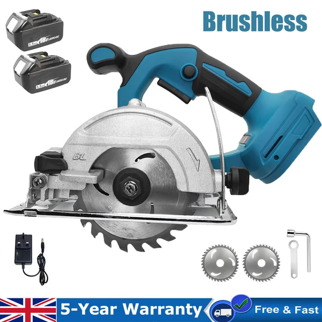 CORDLESS BRUSHLESS ELECTRIC Circular Saw Wood Cutter For Makita 18V ...