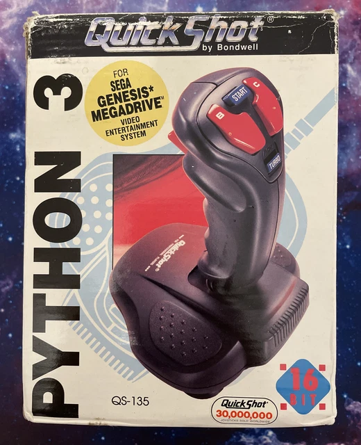 QUICKSHOT JOYSTICK FOR Sega Megadrive Qs-135 Python 3 boxed. $49.99 ...