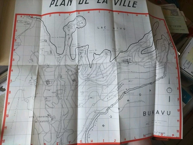 PLAN ANCIEN DE la ville de Bukavu Congo. EUR 5,00 - PicClick FR