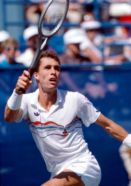 IVAN LENDL OF Czechoslovakia in action during the US Open at the - Old ...