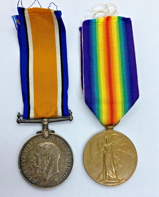 ORIGINAL WW1 BRITISH War Medal / Victory - G20005 G A Narborough Royal ...