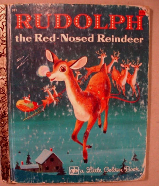 RUDOLPH RED NOSED Reindeer Little Golden Book 1973 HB VINTAGE Christmas ...