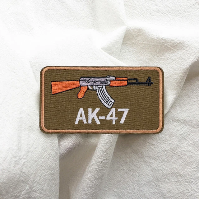 DIY AK-47 GUN Weapon Embroidered Sew On Iron On Badge Patch Fabric ...