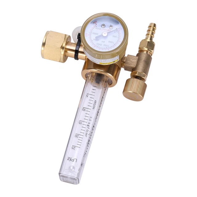 ALL BRASS ARGON Meter Instruments G5/8 Gas Flow Regulator for Argon Arc ...