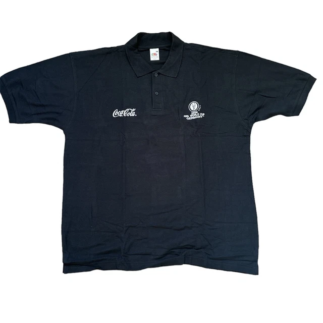 FIFA WORLD CUP Coca Cola Coke Polo shirt Football Soccer Black XL ...