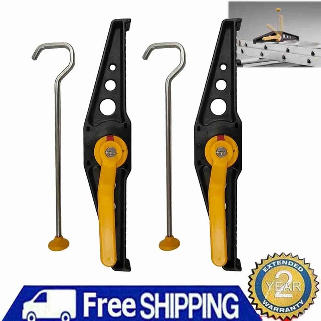 FOR RHINO SAFECLAMP Lockable Roof Bar Ladder Clamps Locking Adjustable ...