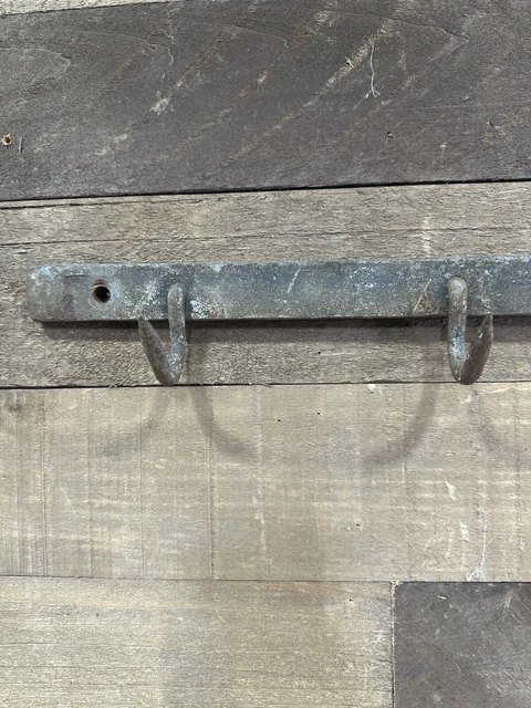 ANTIQUE WALL MOUNTED Metal Butcher Meat Rack With 6 Hooks £286.49 ...