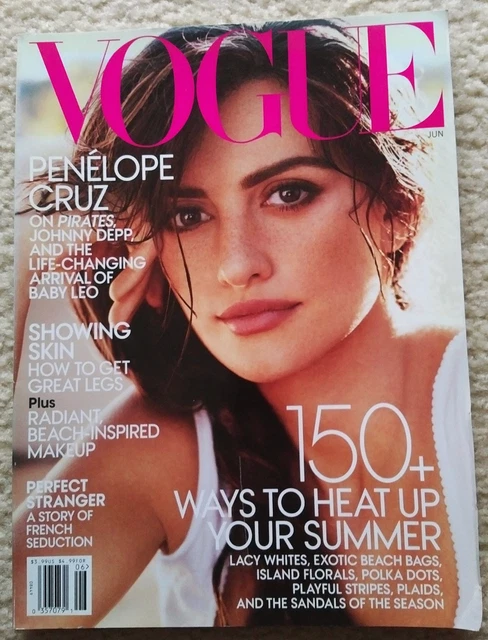VOGUE MAGAZINE FEATURING actor Penelope Cruz used read once, stored ...