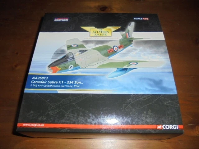 CORGI AA35813 1/72 Canadair Sabre F.1 Raf 234 Sqn "The Dragons" 2 Taf ...