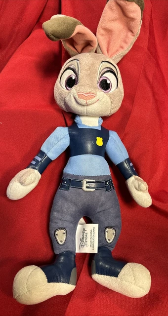 DISNEY STORE ZOOTOPIA Judy Hopps Plush Police Officer Cop Bunny Rabbit ...