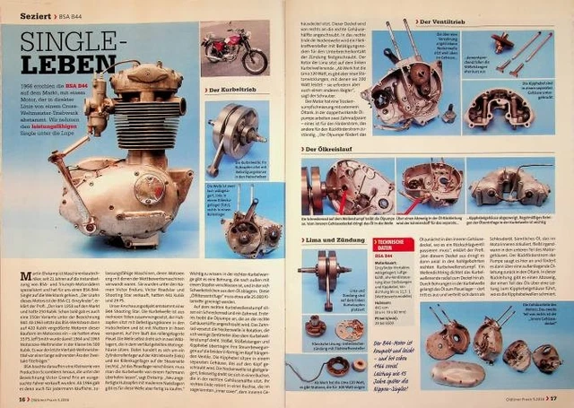 OLDTIMER PRAXIS 2962) BSA B44 Motor seziert - ein interessanter Bericht ...