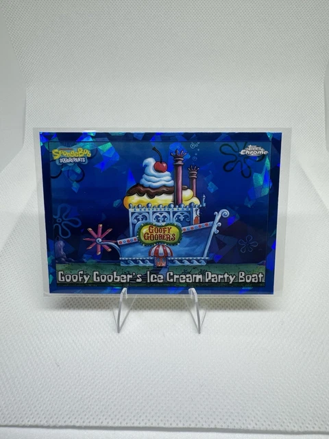 2025 TOPPS CHROME SpongeBob Sapphire Goofy Goober's Ice Cream Party ...