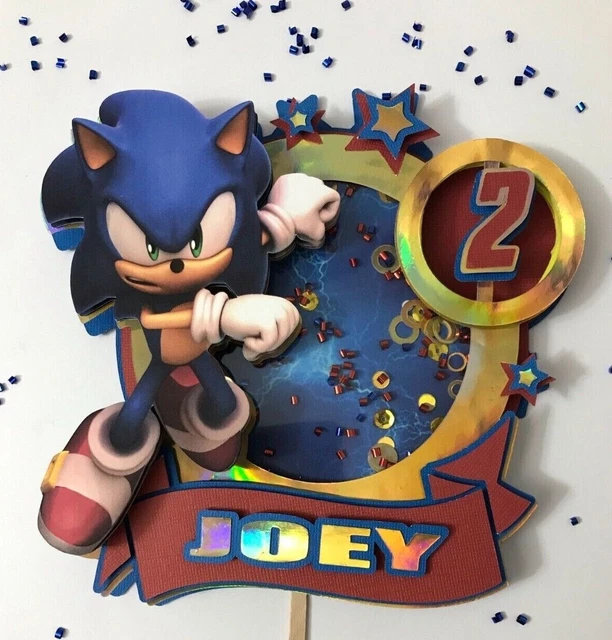 SONIC CAKE TOPPER - Sonic Birthday - Sonic Topper - Thème Sonic EUR 41 ...