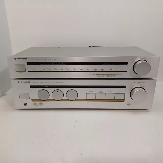 KENWOOD KA-30 STEREO Integrated Amplifier & KT-30 AM/FM Stereo Tuner ...