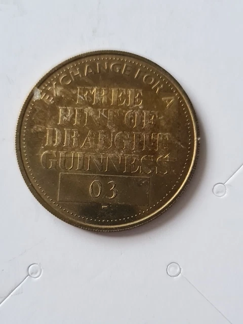 RARE FREE PINT - Guinness Novelty Pure Genius Large Metal Token £10.00 ...