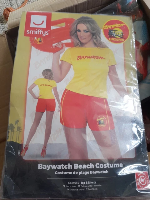 ADULT BAYWATCH COSTUME Lifeguard Fancy Dress Costume Ladies Hen Party ...