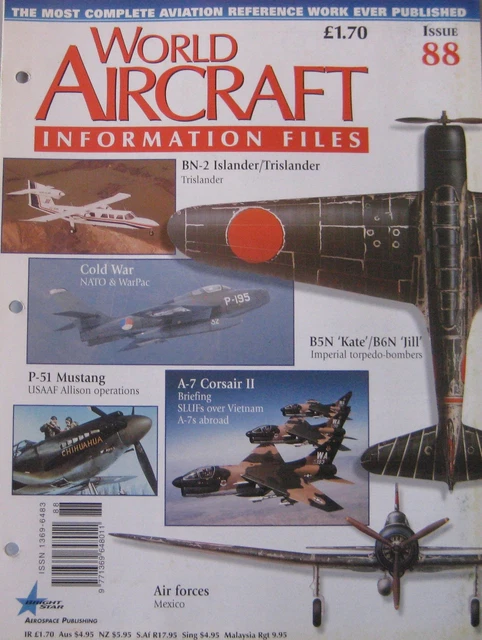 WORLD AIRCRAFT INFORMATION Files Issue 88 Vought A-7 Corsair II cutaway ...