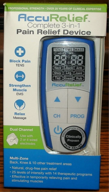 ACCU-RELIEF COMPLETE 3-IN-1 PAIN RELIEF - TENS EMS ELECTROTHERAPY ...