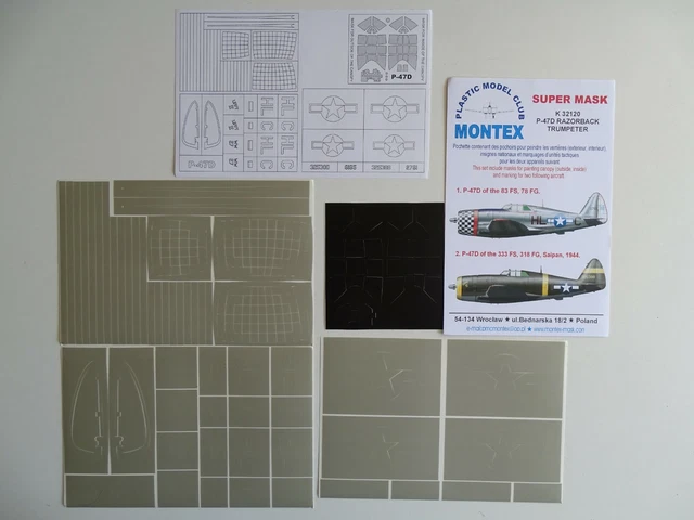 MONTEX MASKS 1/32 P-47 Thunderbolt Razorback EUR 10,00 - PicClick FR