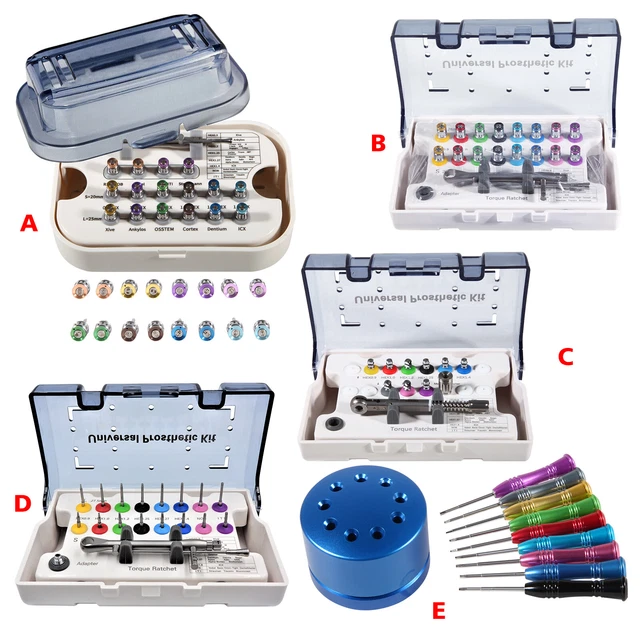 DENTAL UNIVERSAL IMPLANT Prosthetic Kit Torque Wrench Screw Drivers ...