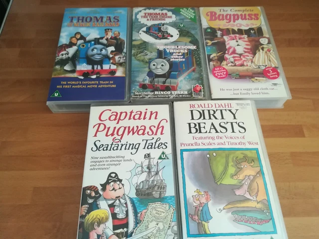 THOMAS THE TANK Engine VHS videos+Roald Dahl Captain Pugwash VHS Tapes ...