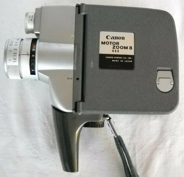 **1960`S CANON MOTOR ZOOM 8EEE 8mm CINE FILM CAMERA,& CASE MOTOR ...
