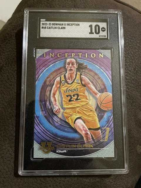 2022-23 BOWMAN U Inception #68 Caitlin Clark SGC 10 Iowa Hawkeyes Hot ...