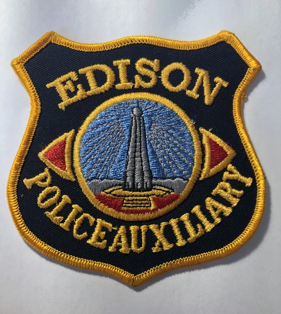 VINTAGE NEW JERSEY NJ EDISON POLICE AUXILIARY PATCH SHERIFF $8.42 ...