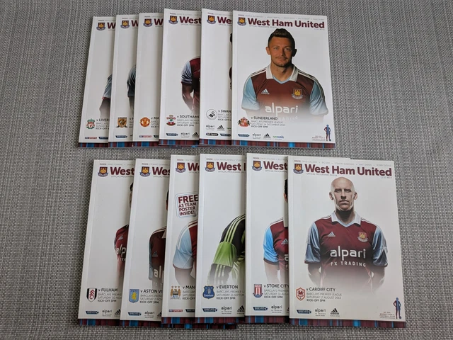 OFFICIAL WEST HAM Game Matchday Programmes Bundle Joblot x 12 2013/2014 ...