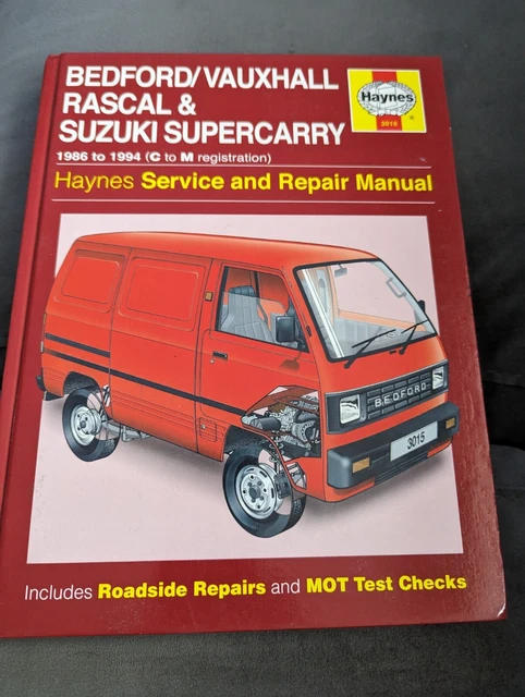 BEDFORD RASCAL & SUZUKI SUPERCARRY 1986 to 1994 SERVICE REPAIR MANUAL ...