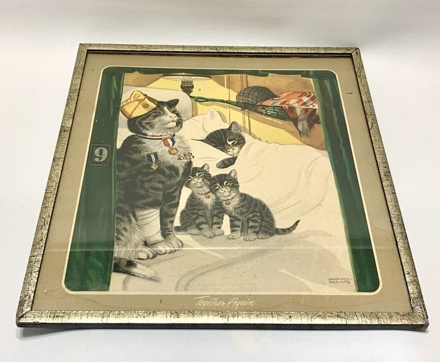 WWII TOGETHER AGAIN Chesapeake Ohio Railroad Chessie Peake Cats print ...