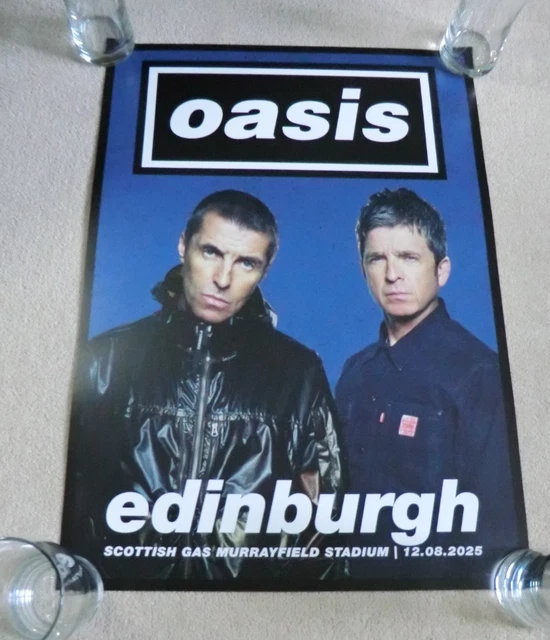 OASIS OFFICIAL A2 Tour Poster - Murrayfield, Edinburgh, 12th August ...