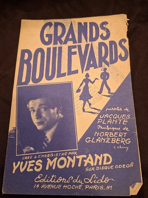 PARTITURA GRANDI BOULEVARDS Yves Montand EUR 19,93 - PicClick IT